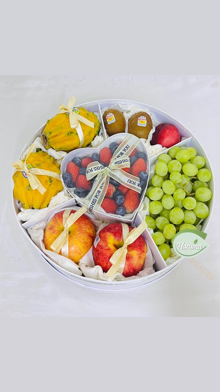 Pre-Order : Premium Fruits Box Round预订圆形高级水果礼盒 – Haruma Senko Online